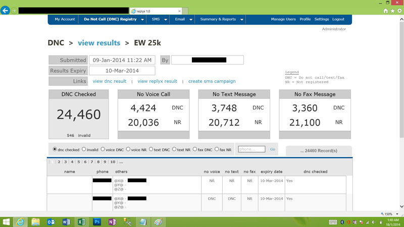 Do Not Call Registry, Check DNC Singapore